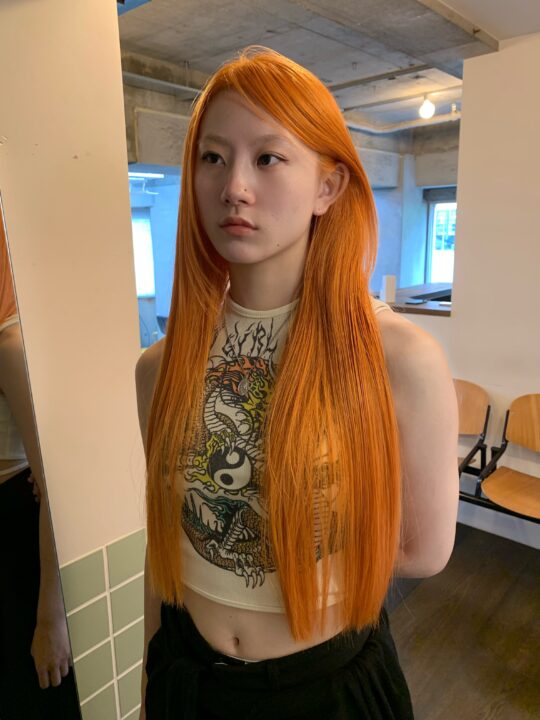 orange long hair｜ヘアカタログ｜アリミノヘアカタログ｜IROTRIP（イロトリップ）